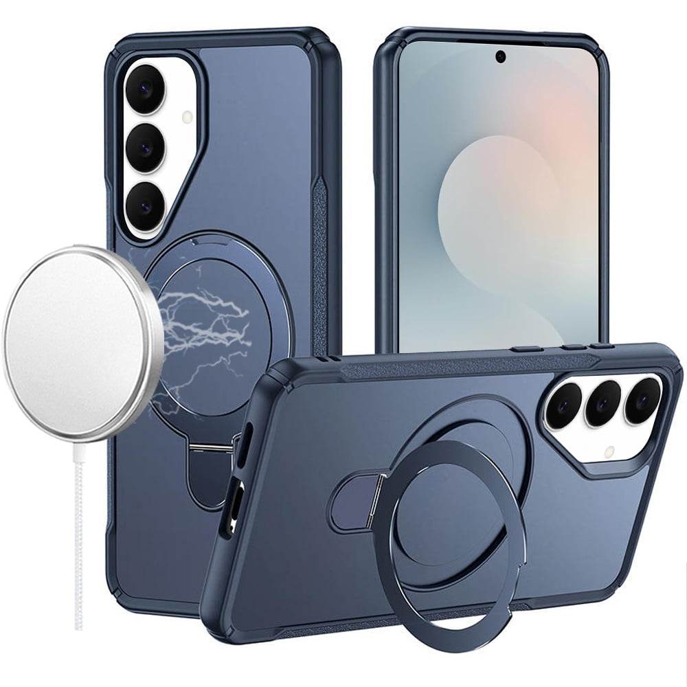For Samsung s26 Matte Finish Simplified Magnetic Ring With Stand Hybrid ...