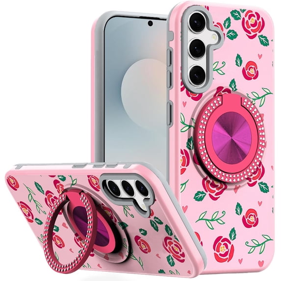 For Samsung s26 Metal Diamond CD Pattern Design Matte Finished Hybrid ...
