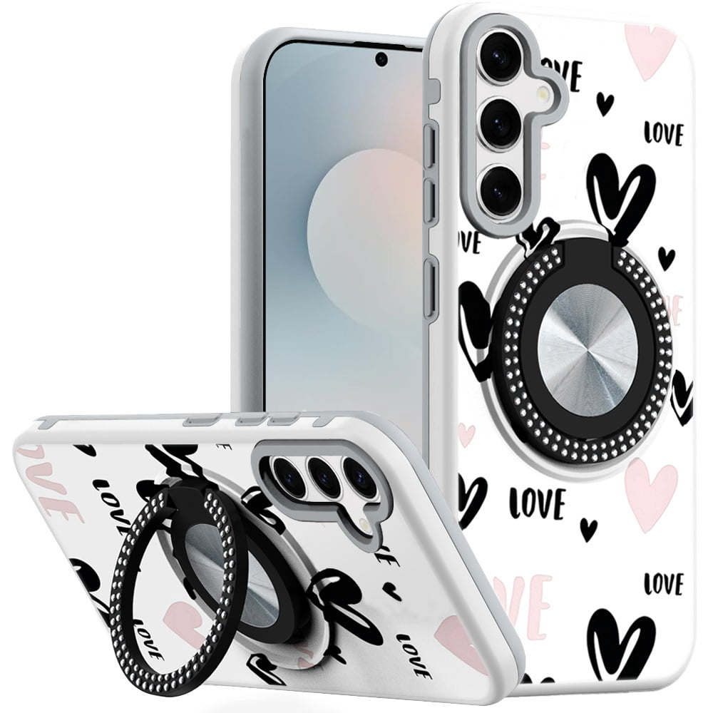 For Samsung s26 Metal Diamond CD Pattern Design Matte Finished Hybrid ...