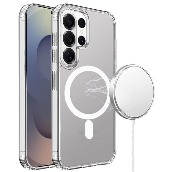 For Samsung s26 Ultra TRUE Transparent (Magnetic Circle) Shockproof ...