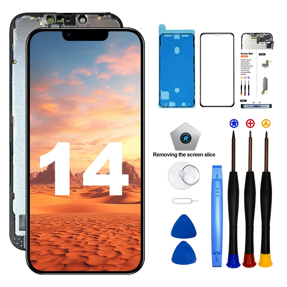 Screen Replacement for iPhone 14, 6.1-inch Full HD Digitizer Component ...