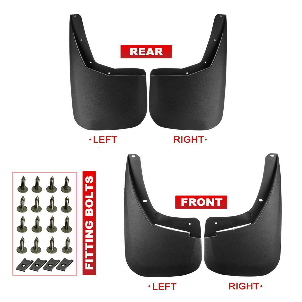 For Silverado Rock Splash Guards Mud Flaps - Walmart.com