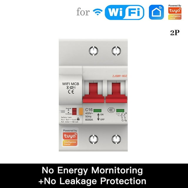 For Smart Life WiFi Circuit Breaker 2P Automatic Switch Overload Protection - Walmart.com