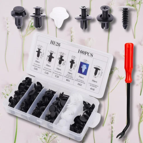 For Subaru 100Pcs Bumper Hood Clips Retainer Rivet Fastener Fender Push ...