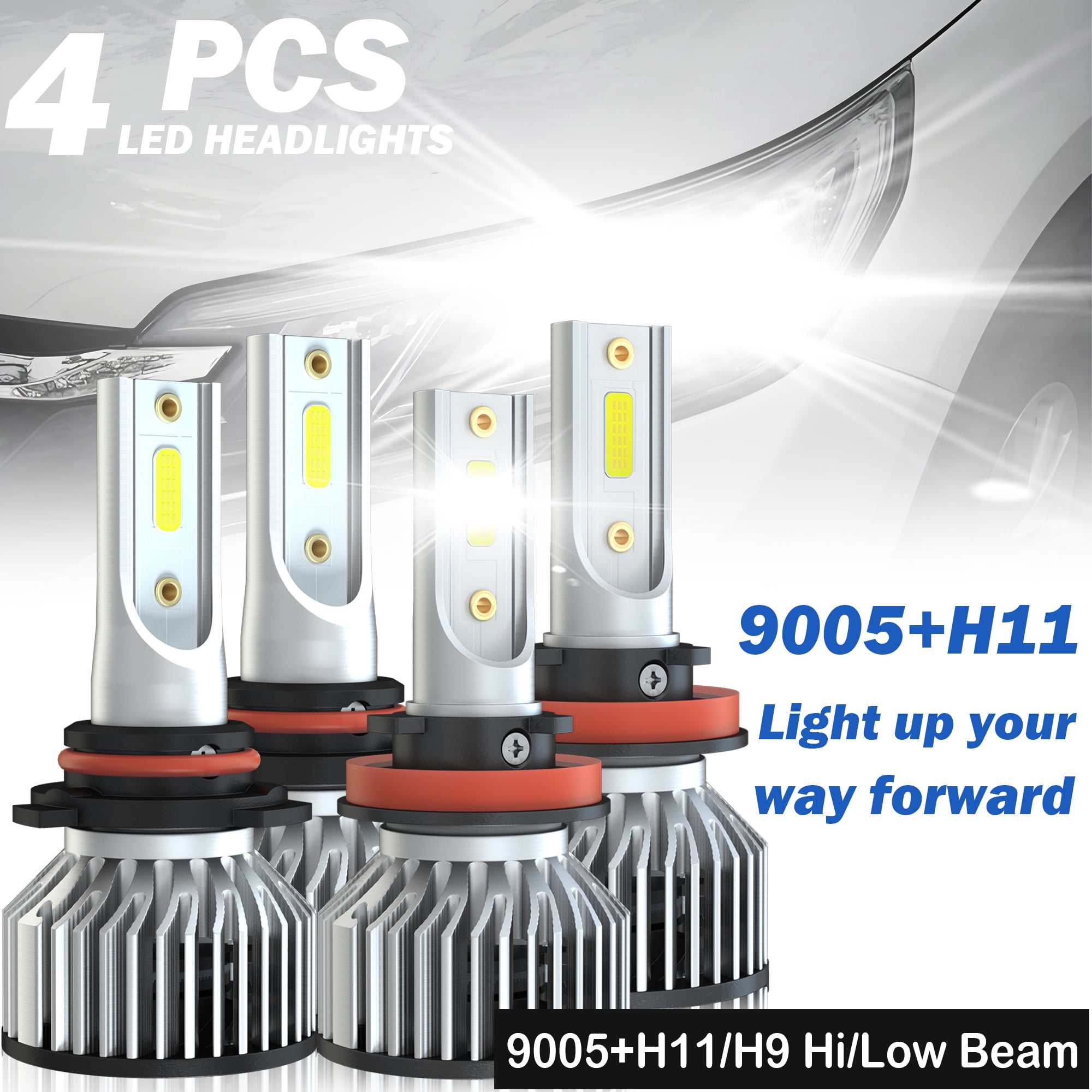For Subaru Crosstrek 2016-2020 LED Headlight Bulbs,9005+H11 High Low ...