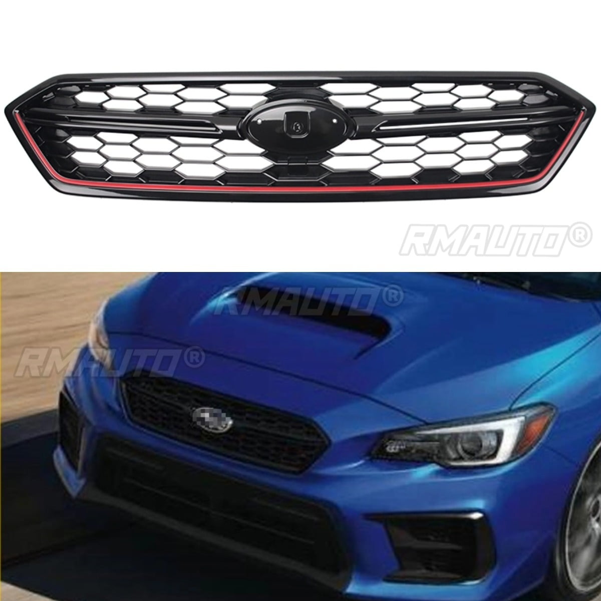 For Subaru WRX 2018-2021 Body Kit Grill Racing Grills Front Grille ...