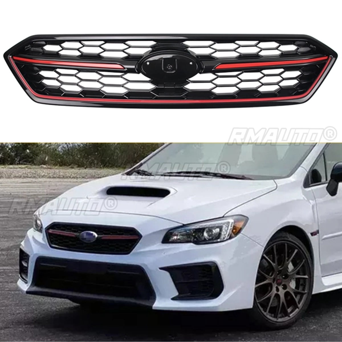 For Subaru WRX 2018-2021 Body Kit Grill Racing Grills Front Grille ...