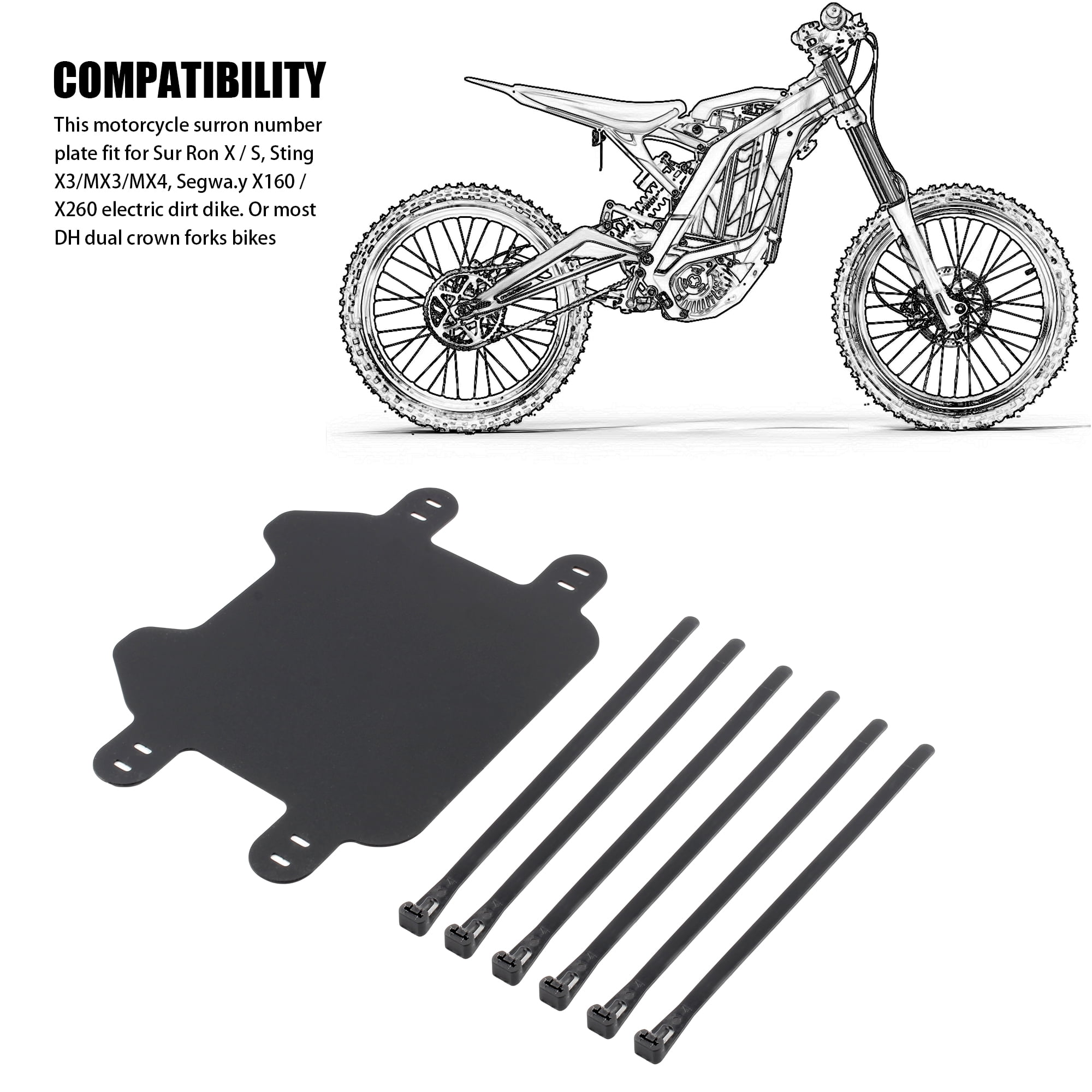 For Surron Electric Motocross Front Number Plate For SURRON Light Bee X ...