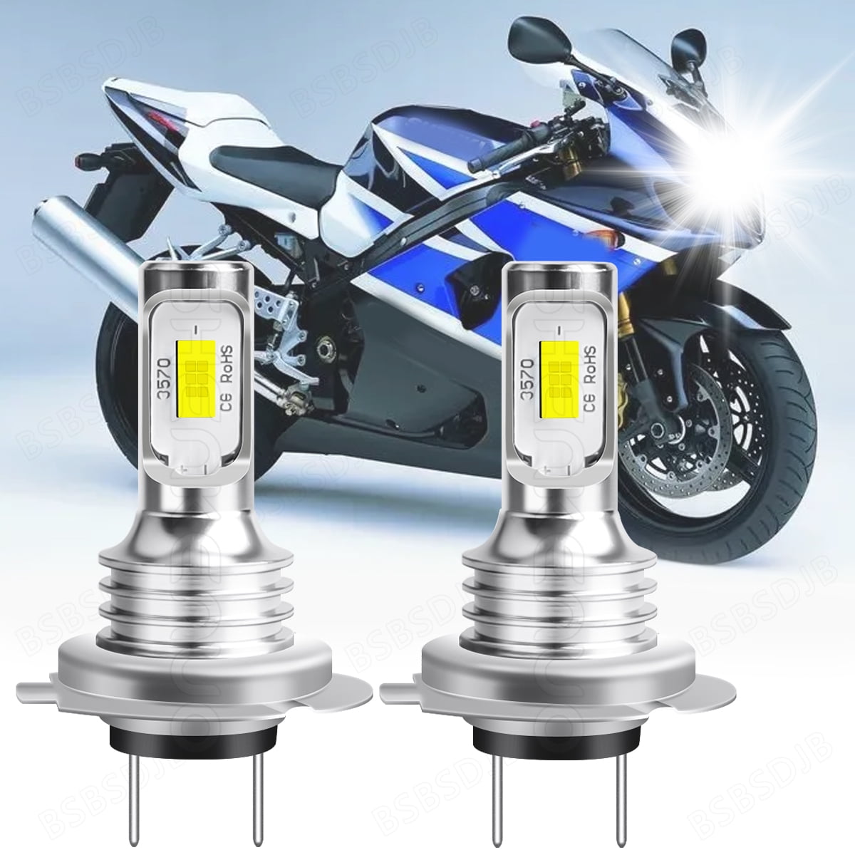 For Suzuki Hayabusa GSX1300R 1999-2009 GSXR1000 2003-2008 H7 LED ...