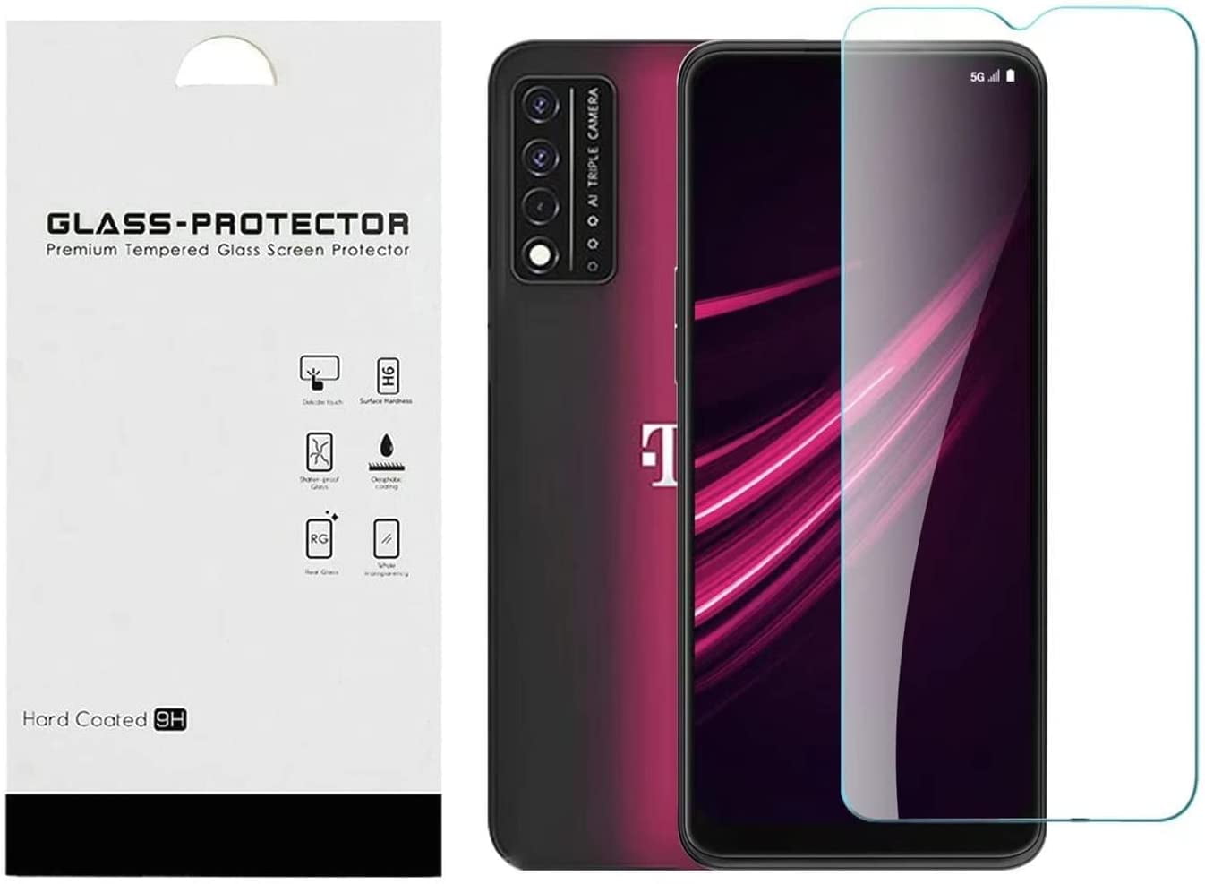 For T-Mobile REVVL V 4G 2021 TMRVL4G 1x Tempered Glass Screen Protector ...