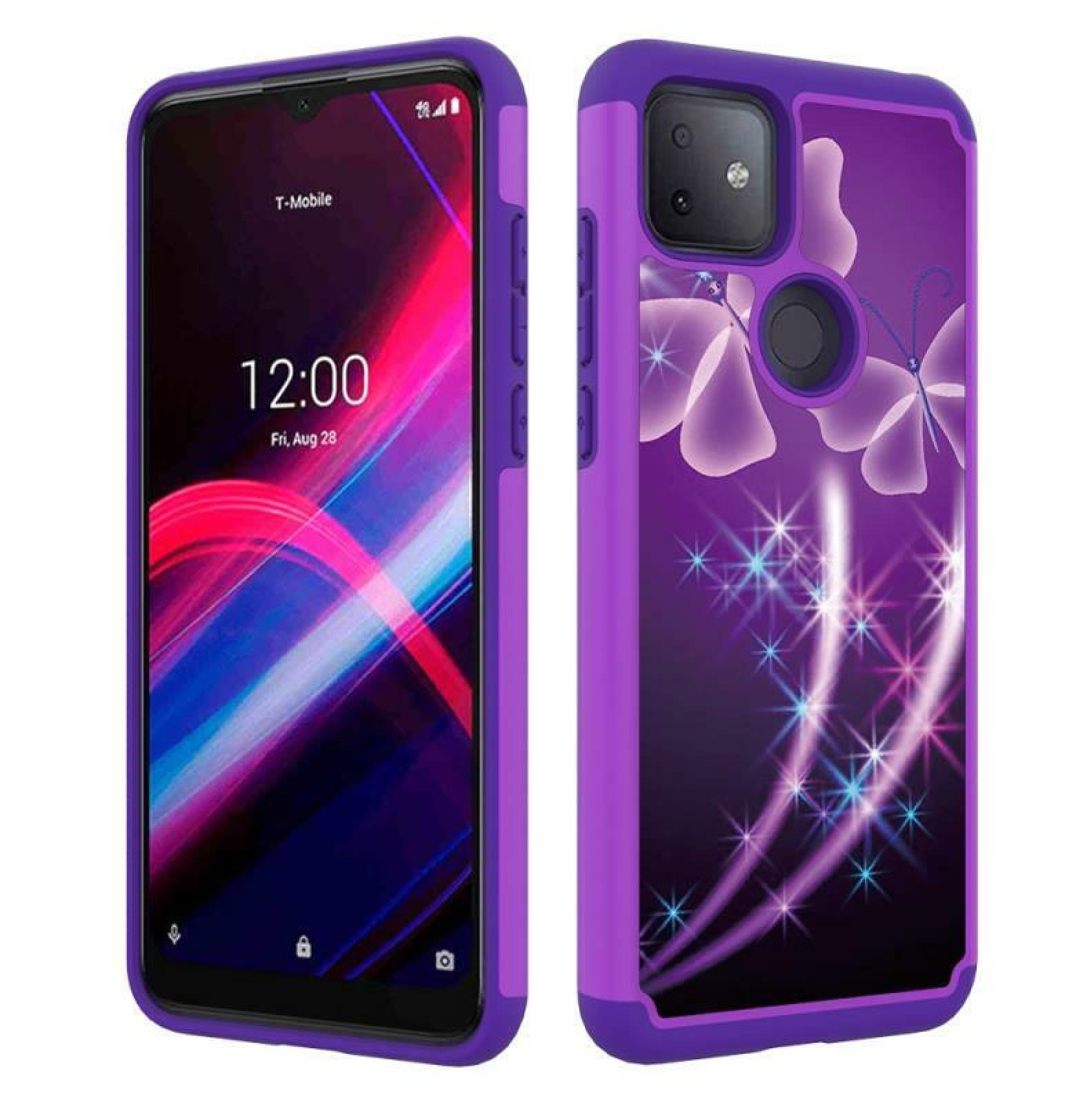For T-Mobile TCL Revvl 5G Slim Dual Hybrid Cell Phone Cover Case ...