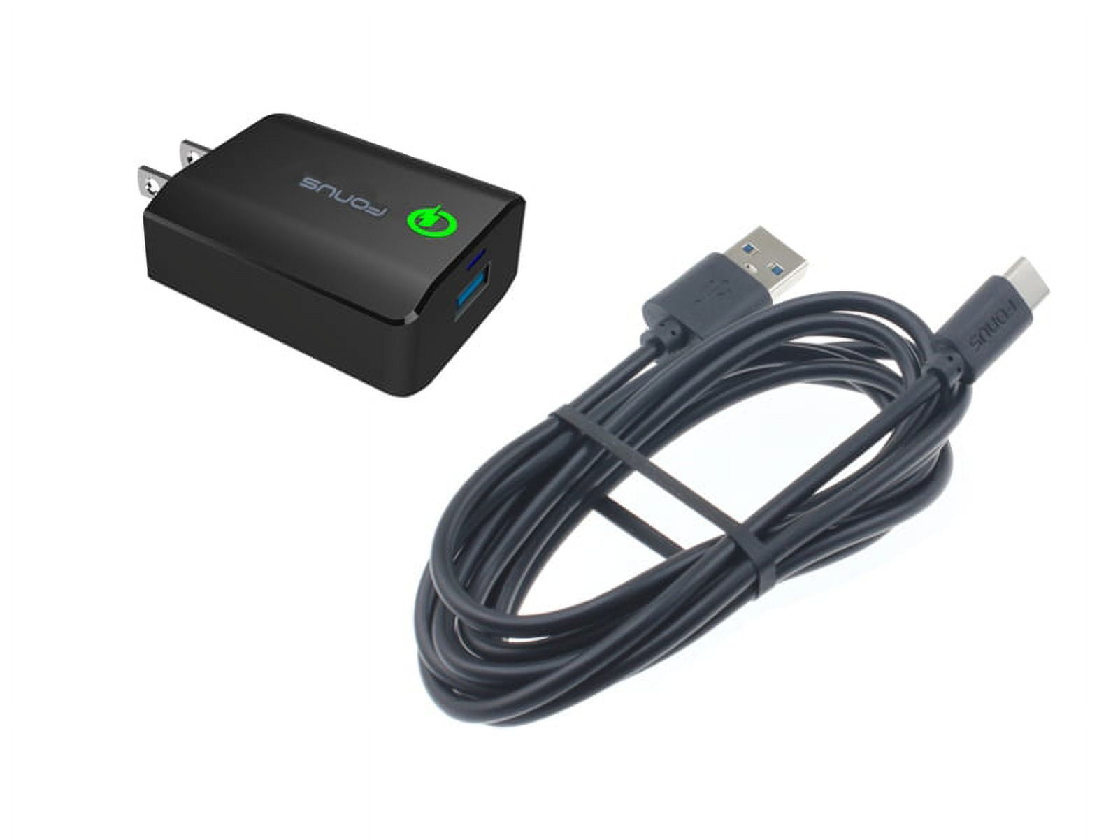 For TCL 30/40 XE 5G - Home Charger, 18W Fast 6ft USB Cable Type-C Quick Charge Travel Wall Power ...