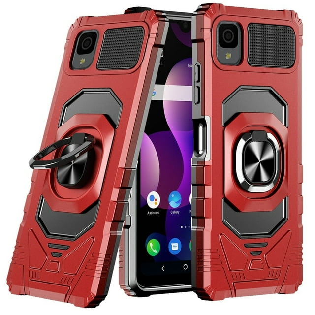 For TCL 30 Z 30z 4188C Robotic Ring Hybrid Kickstand Phone Case Cover ...