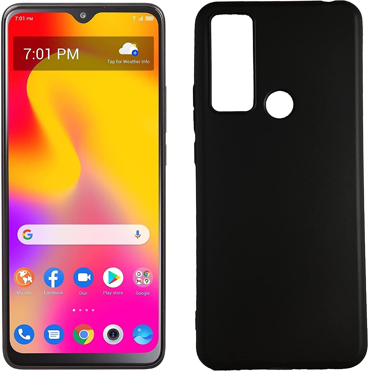 Belldandy TCL 30XL/30 XL T701DL TPU Black One-Piece Skin Cover with ...