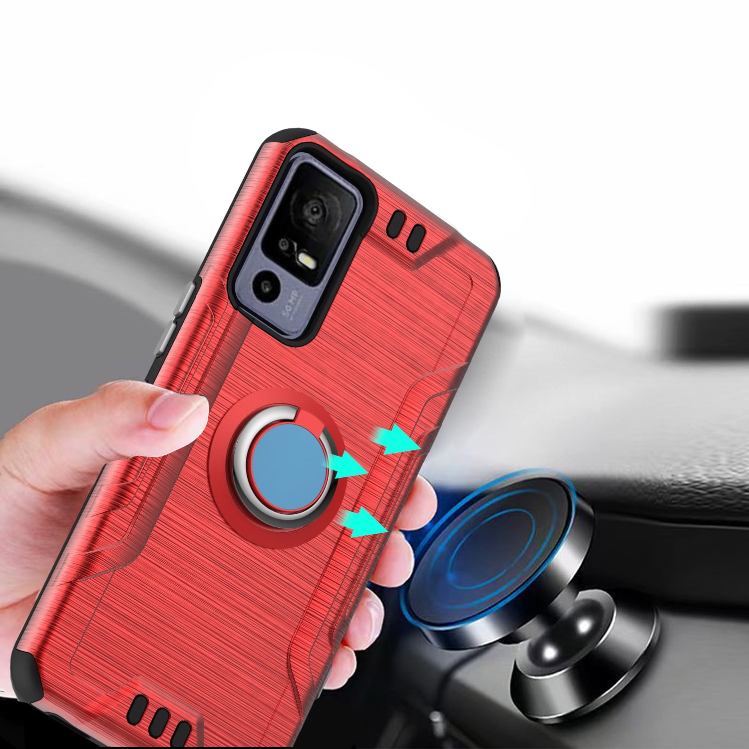 For TCL 40 XE 5G Full Package with Tempered Glass Ultra Strong Ring ...