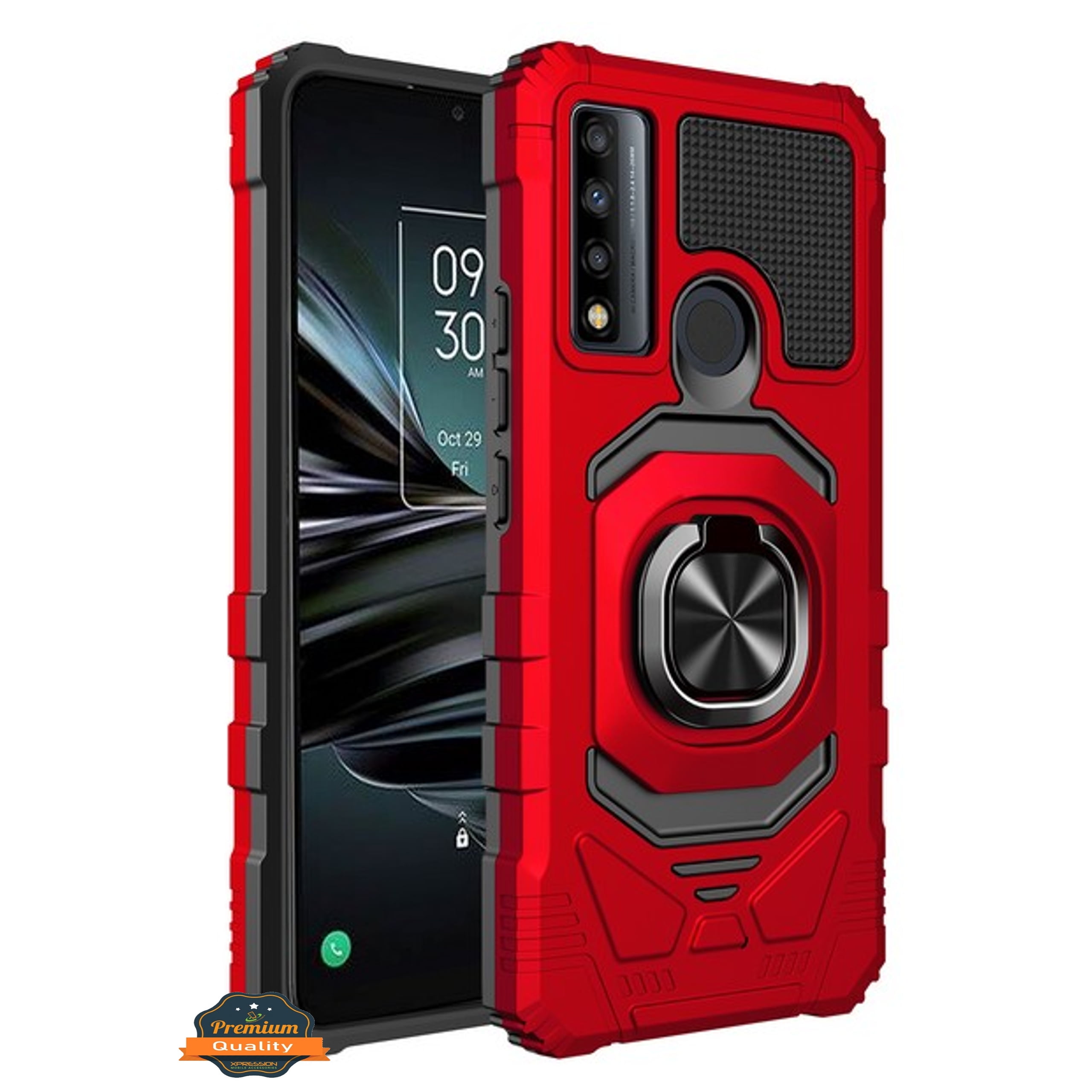 For TCL 40 XL /TCL 40 T (T608DL) Hybrid Magnetic Car Mount Ring ...