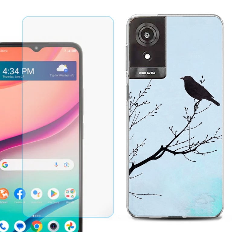 For TCL 50 LE Phone Case Cover, Shockproof Case with Tempered Glass ...