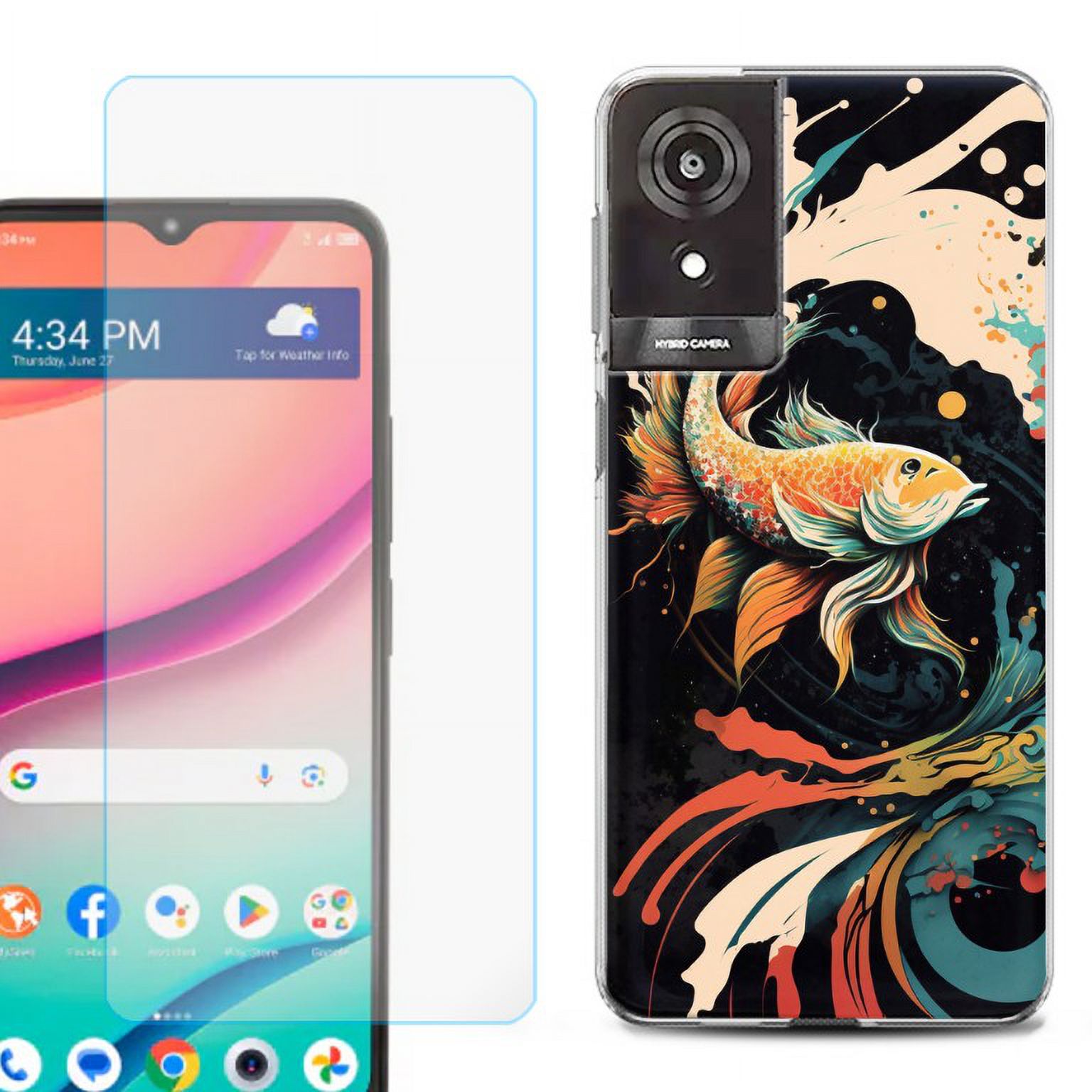 For TCL 50 LE Phone Case Cover, Shockproof Case with Tempered Glass ...