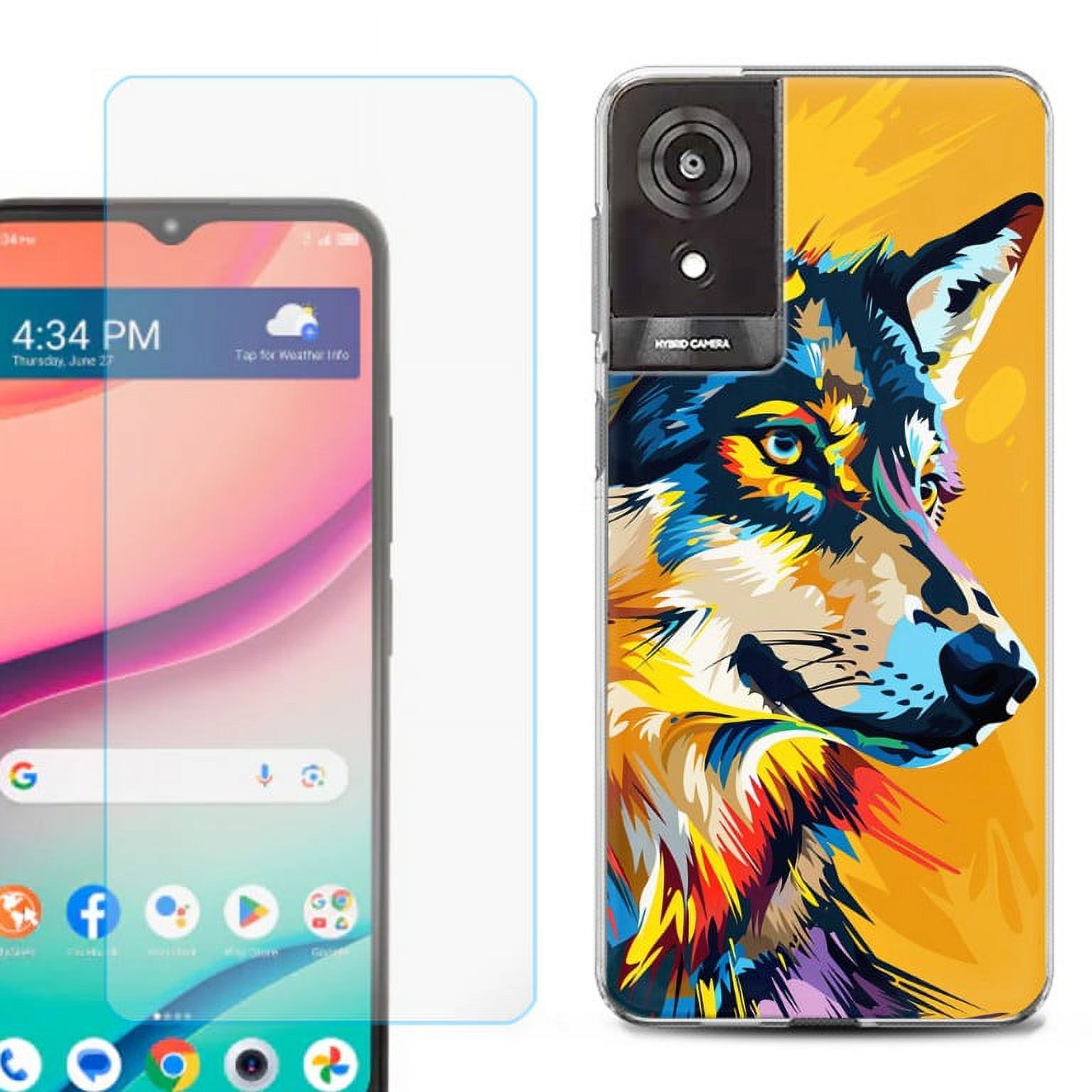 For TCL 50 LE Phone Case Cover, Shockproof Case with Tempered Glass ...