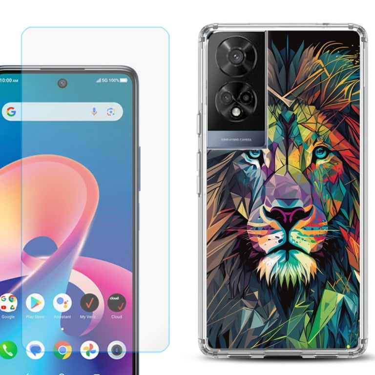 For TCL 50 XE 5G Phone Case Cover, Shockproof Bumper Hybrid Case with ...