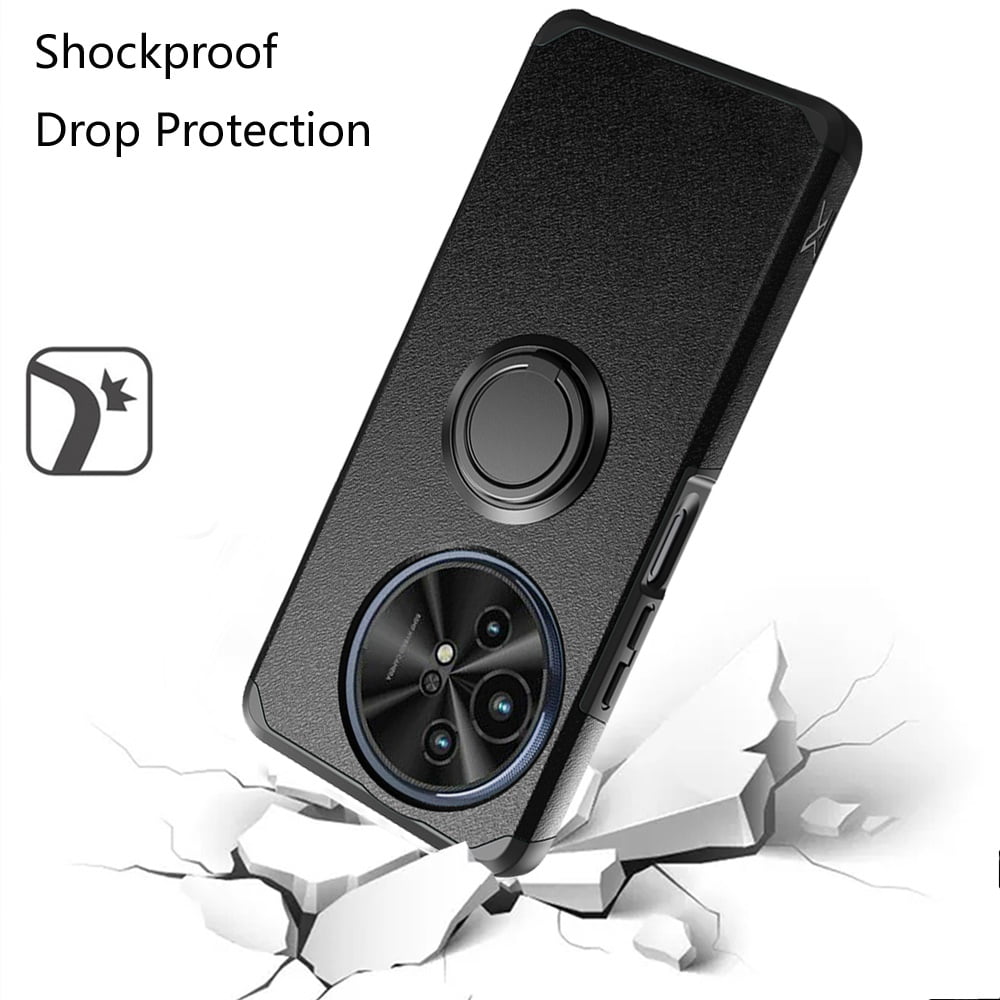 For TCL 50 XL 5G Case Dual Layered Rugged Cover with Ring stand ...