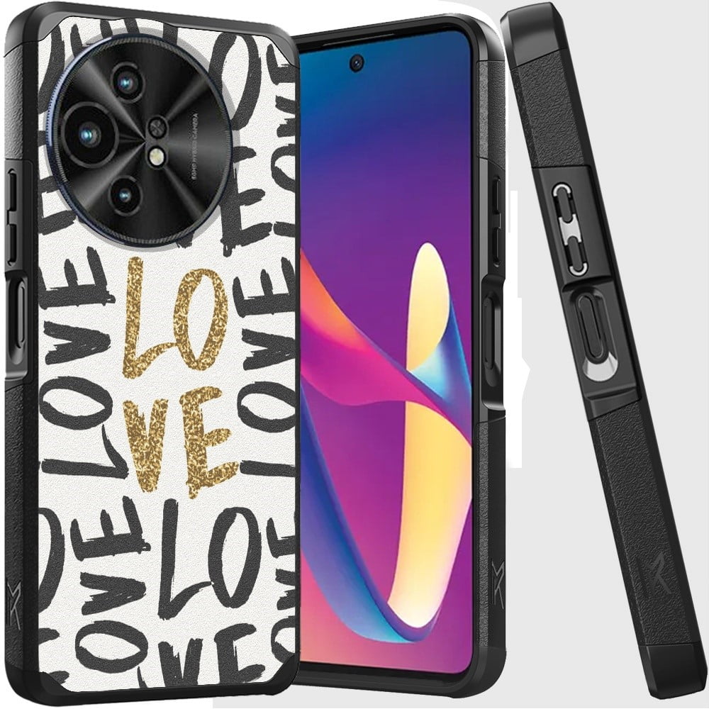 For TCL 50 XL 5G Shockproof Hybrid Cover Phone Case + Tempered Glass ...