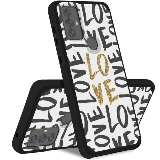 For TCL ION X Graphic Design Pattern Hard PC TPU Tough Strong Hybrid ...