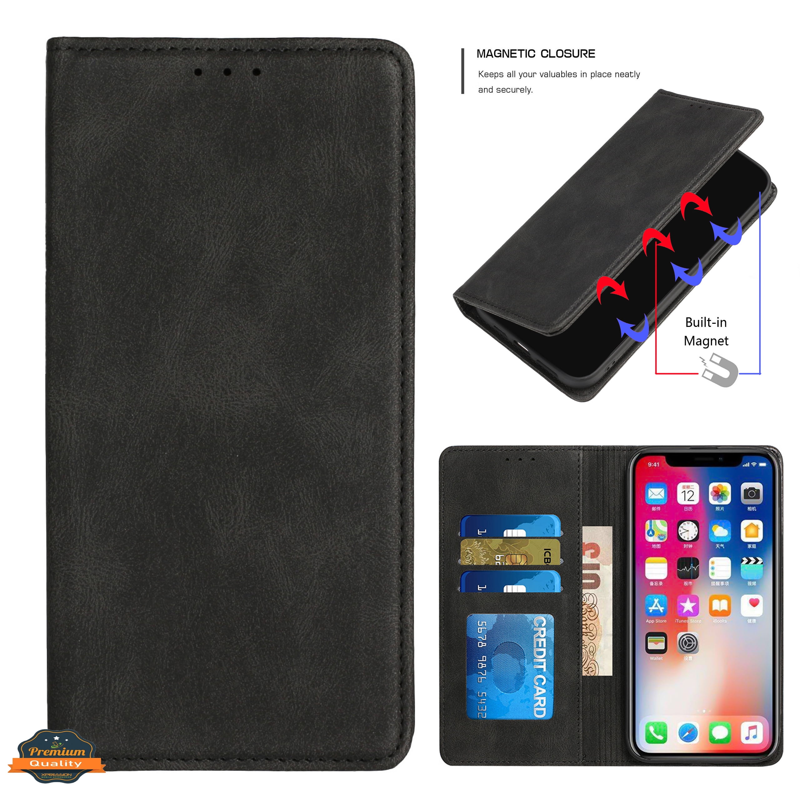 For TCL ION Z Wallet Premium PU Vegan Leather ID Credit Card Money ...