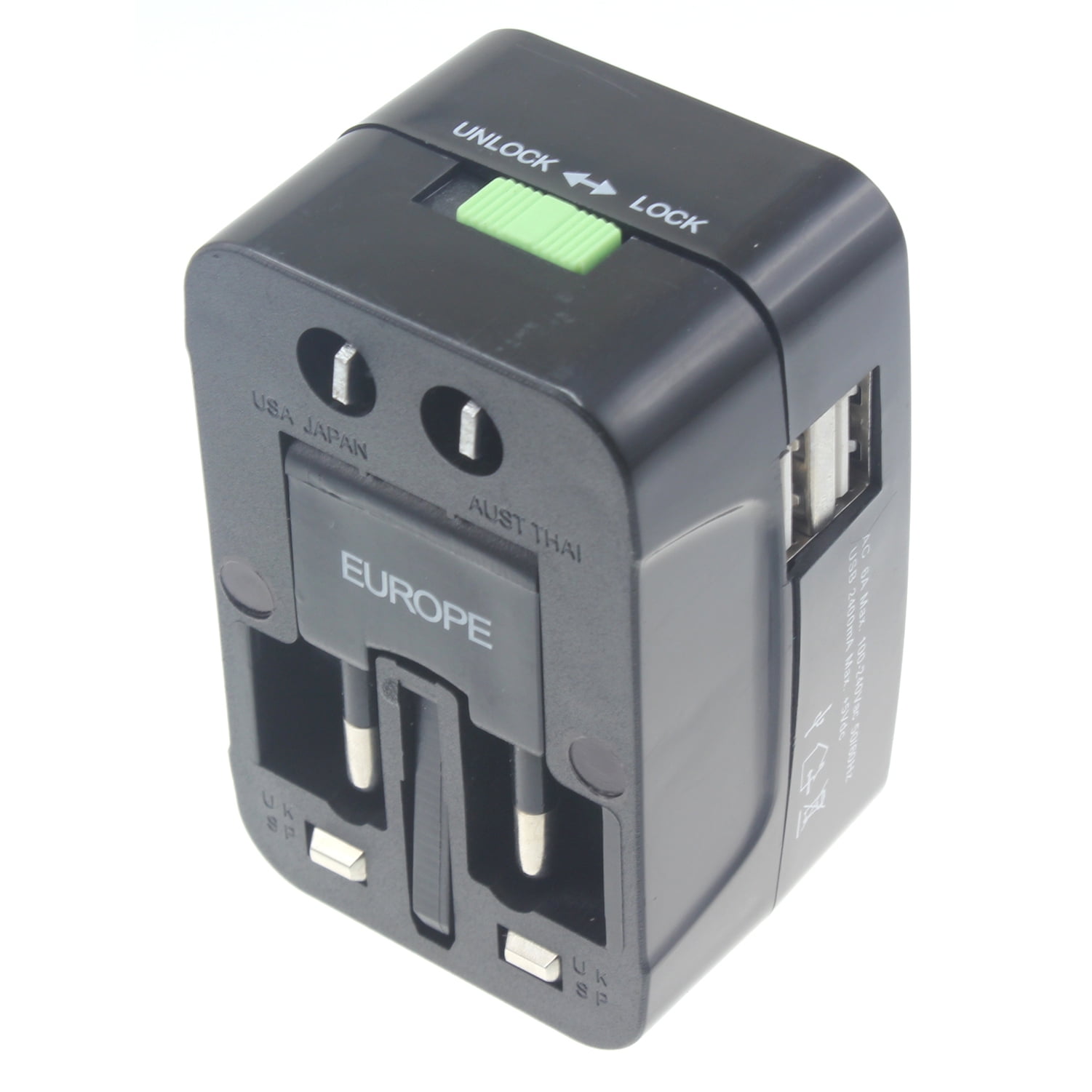 For TCL ION Z/X - International Charger USB 2-Port Travel Adapter Plug ...