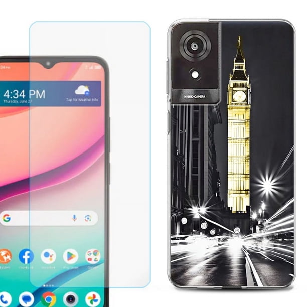 For TCL K24 Phone Case Cover, Shockproof Case with Tempered Glass ...