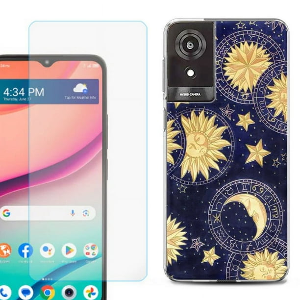 For TCL K24 Phone Case Cover, Shockproof Case with Tempered Glass ...