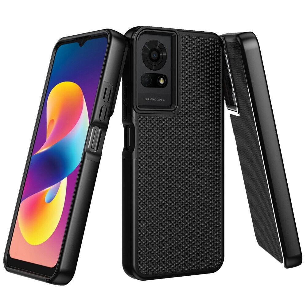 For TCL K24 T434D Textured Dotted Hybrid Phone Cover Case - Lining ...