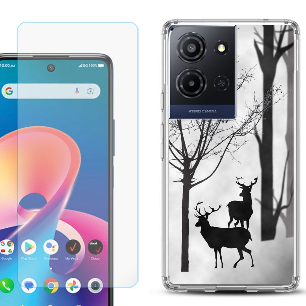 For TCL K32 5G Protective Shockproof Phone Case with Tempered Glass ...