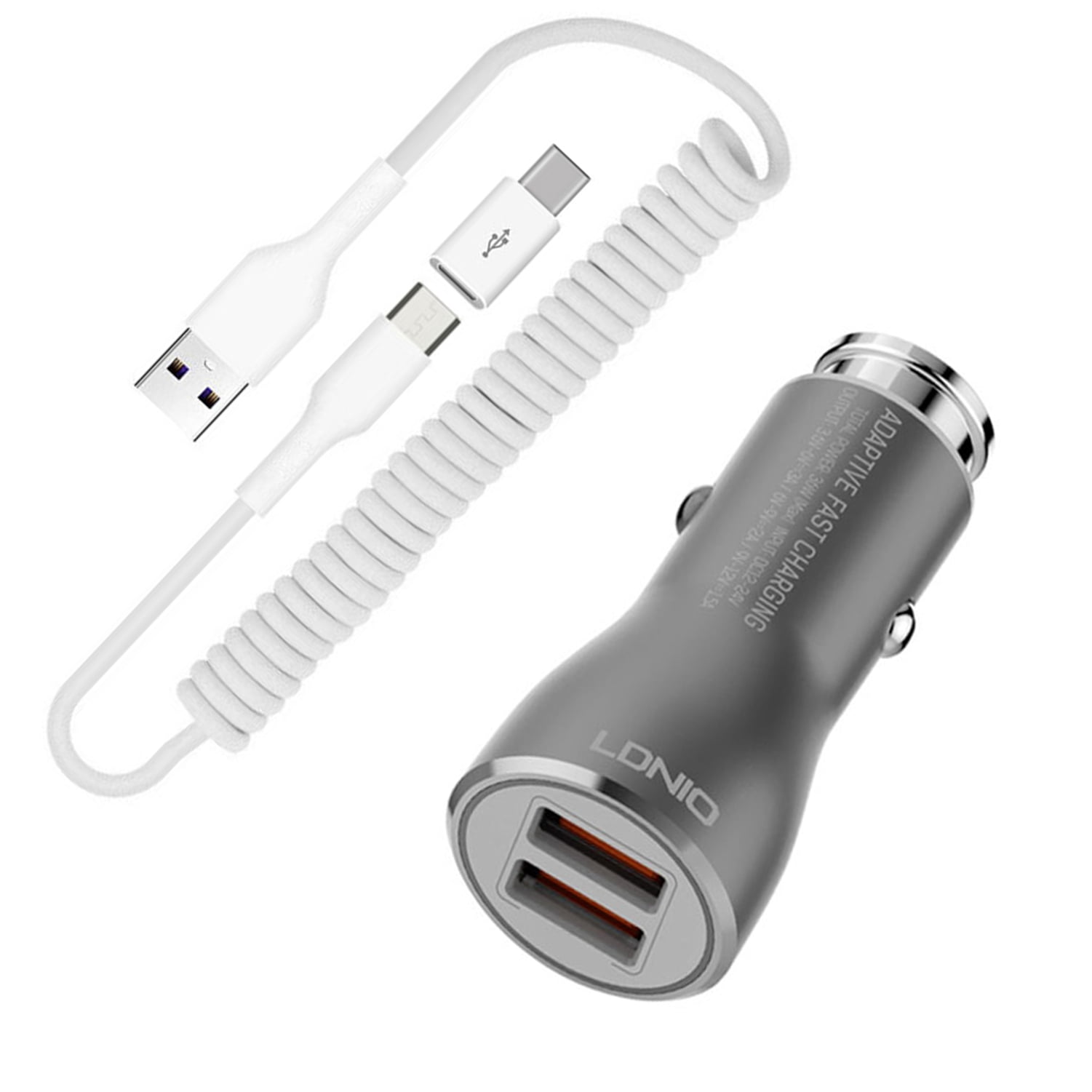 For TCL TAB 10s 10.1/TABMAX 10.4 - Car Charger 36W Fast 2-Port USB ...