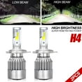 For TOYOTA TACOMA 1997-2015 H4 LED Headlight Bulbs Kit High/Low Beam ...