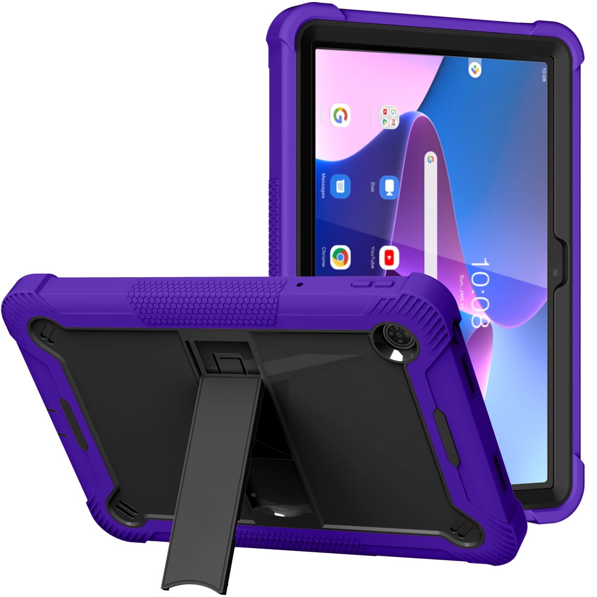 Tcl Tab 10 5g Tough Tablet Hybrid Case with Strong Kickstand - Purple ...