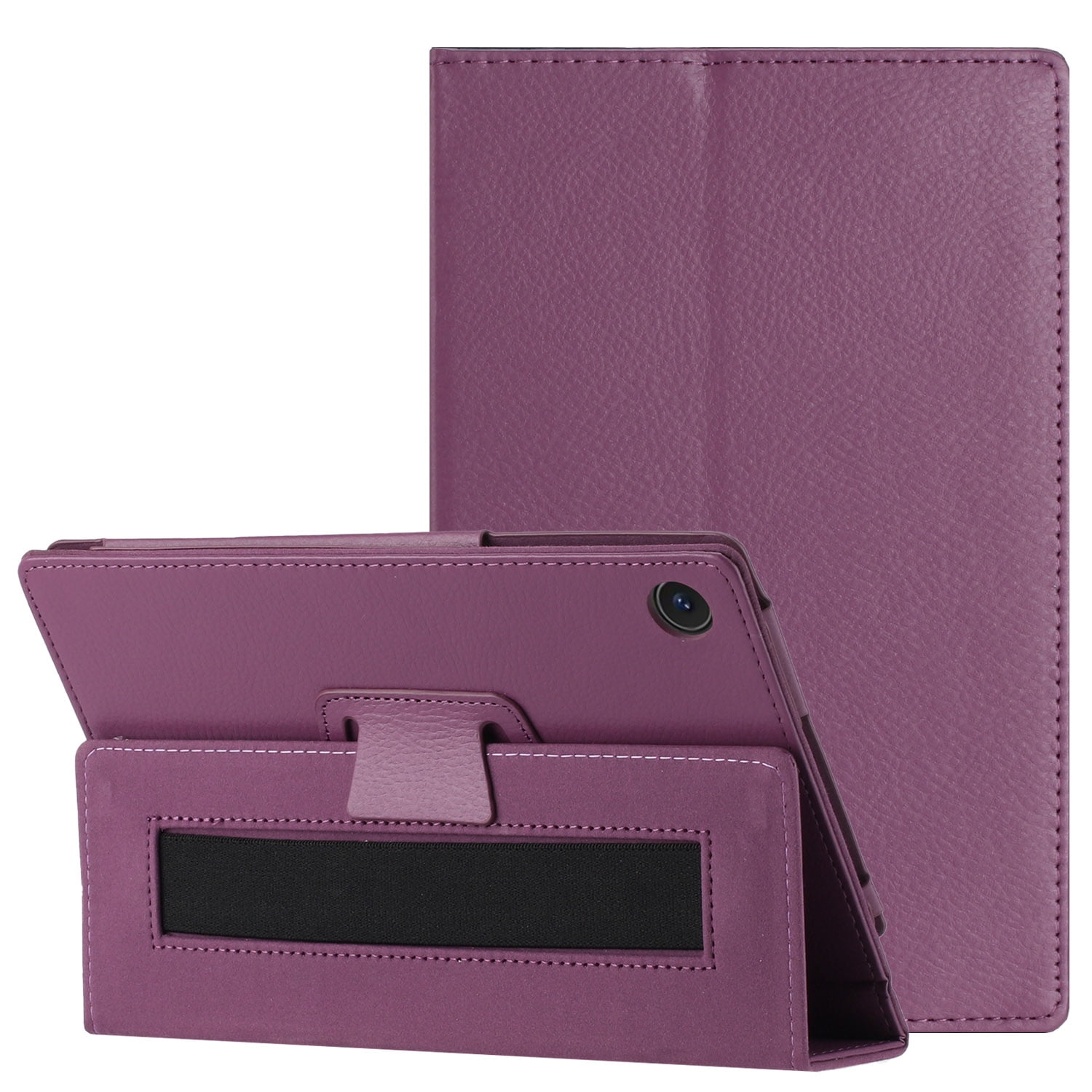 For TCL Tab 8 LE Tablet Premium PU Vegan Kickstand Case Cover - Dark ...