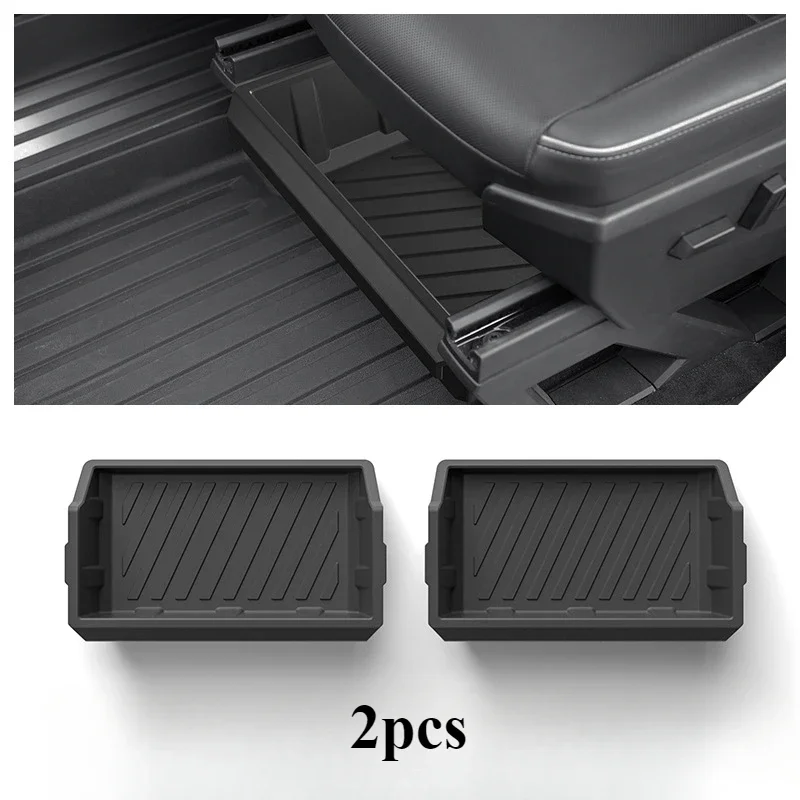 For Tesla Cybertruck 2024-2025 Front Under Seat Lower Storage Box Car ...