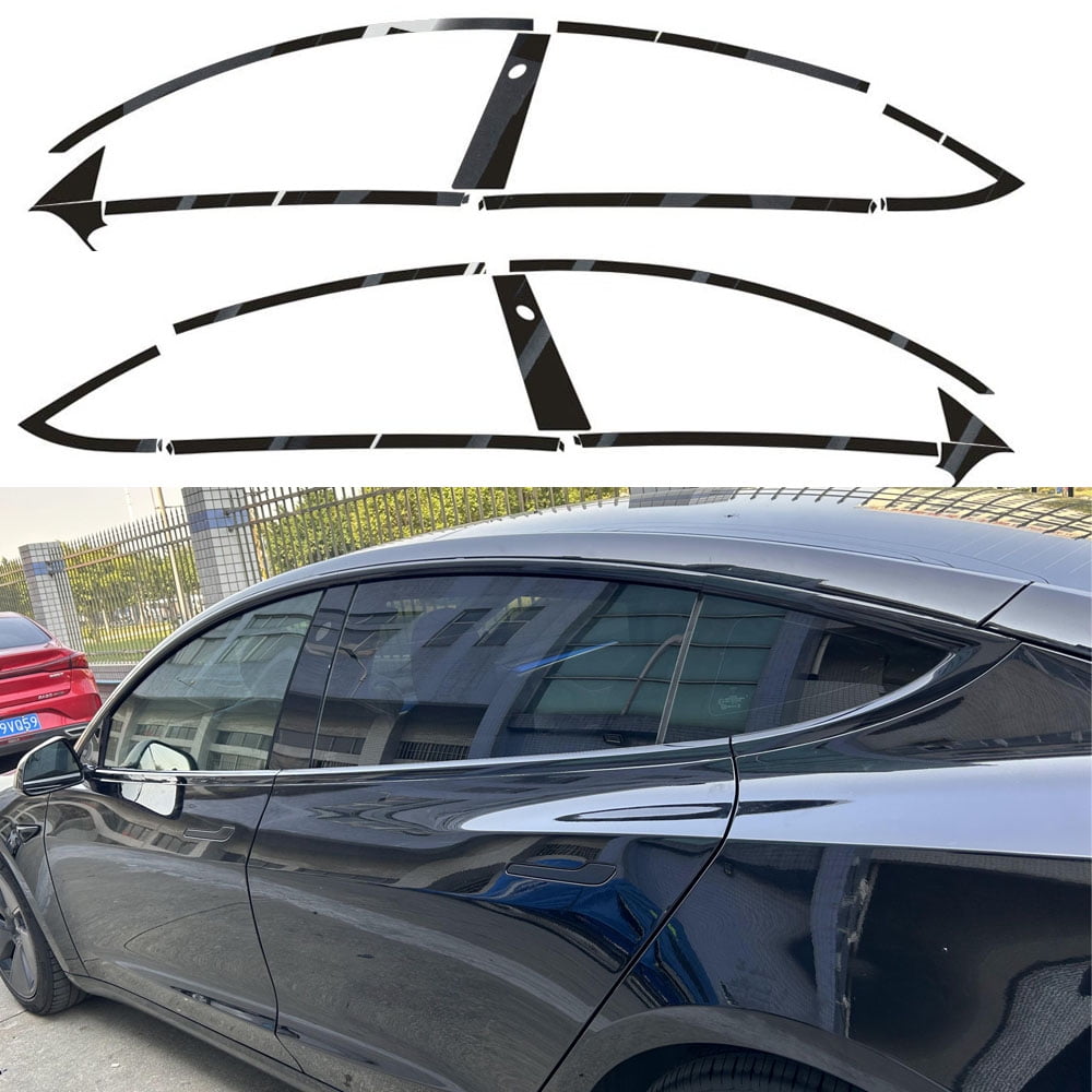 For Tesla Model 3 2017-2022 Sedan Window Chrome Delete Blackout ABC ...