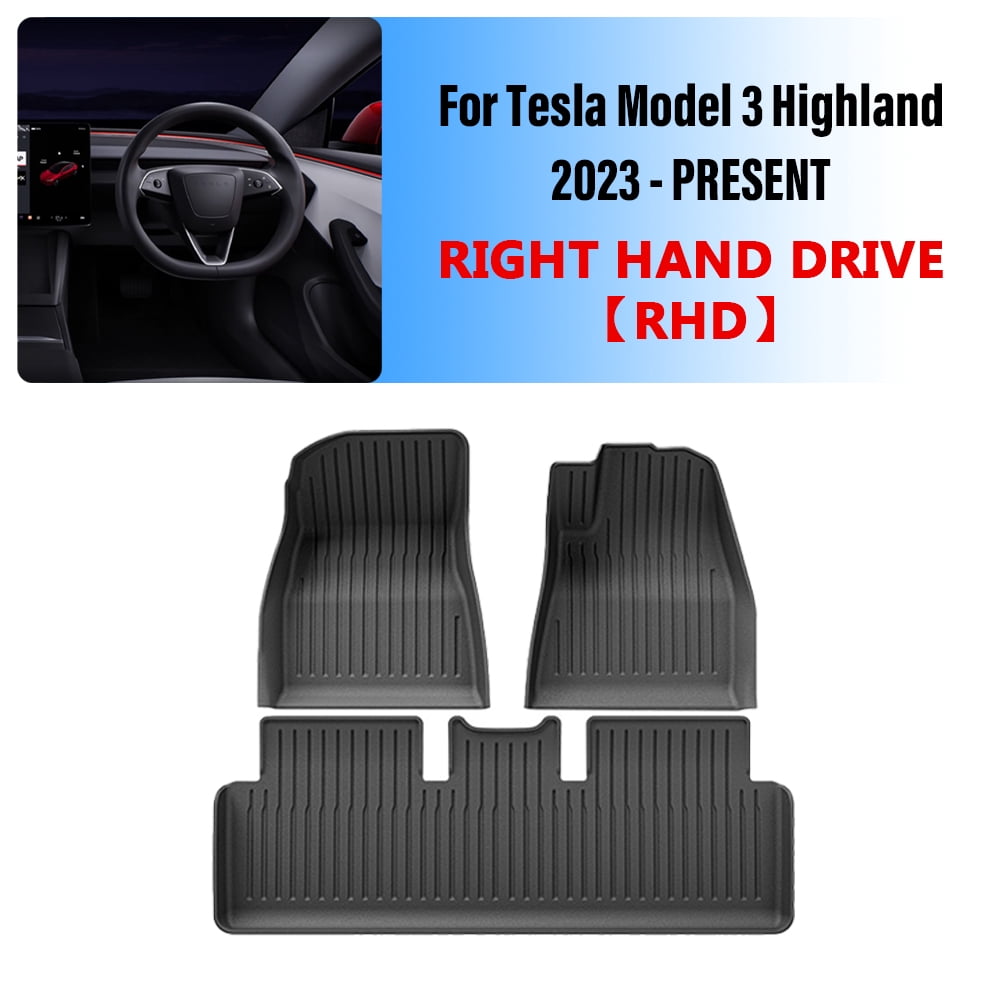 For Tesla Model 3 Highland 2024 Floor Mat TPE Carpet Waterproof Weather ...