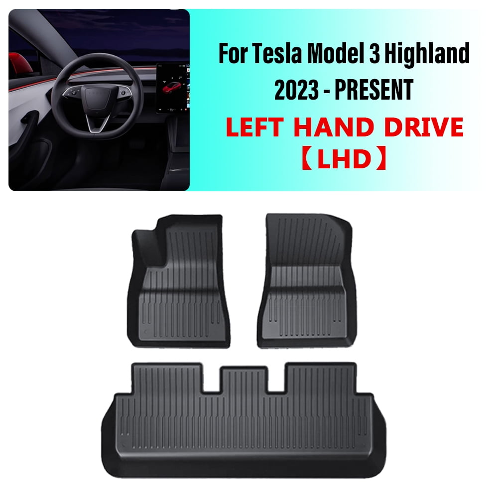 For Tesla Model 3 Highland 2024 Floor Mat TPE Carpet Waterproof Weather ...