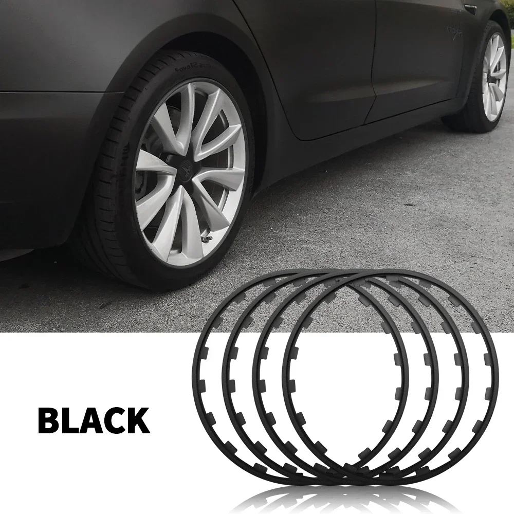 For Tesla Model 3 Y S X 2019-2023 Car Wheel Hub Protection Ring Rims ...