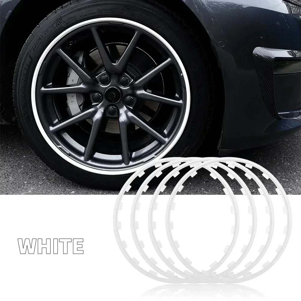 For Tesla Model 3 Y S X 3+ 2019-2024 Car Wheel Hub Protection Ring Rims ...