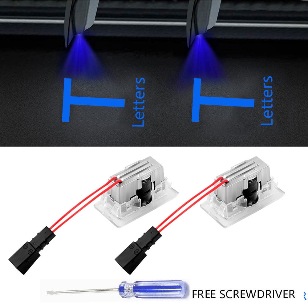 For Tesla Model 3/Y/S/X Car Door Lights HD Logo Projector Puddle Lights ...