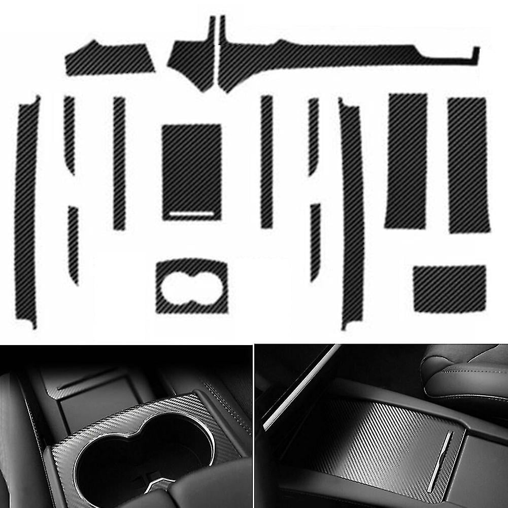 For Tesla Model X/s Carbon Fiber Center Console Wrap Vinyl Sticker Trim ...
