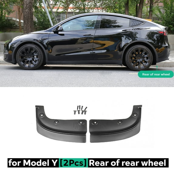 For Tesla Model Y 2020 2021 2022 2023 Rear Wheel Mud Flaps Car ...