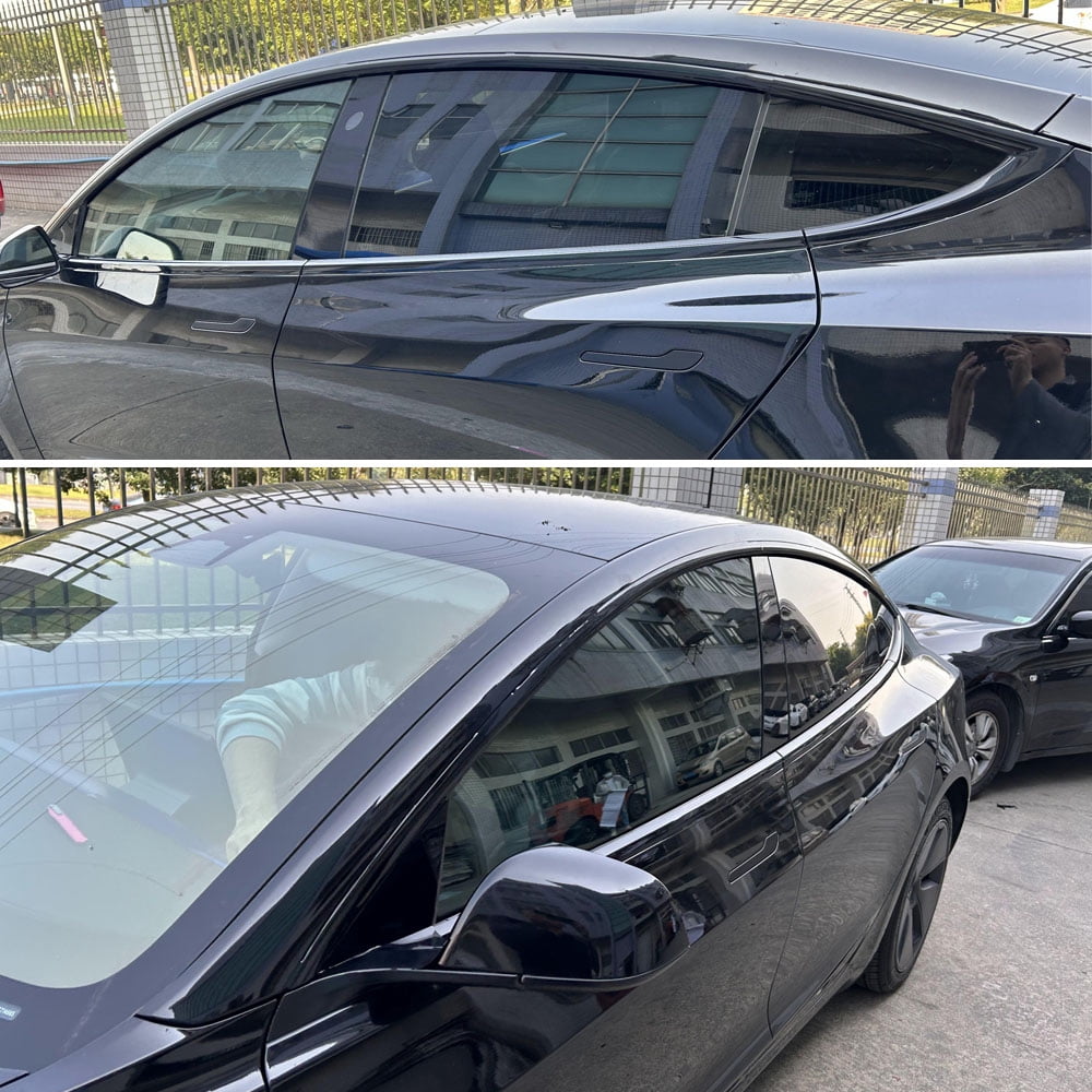For Tesla Model Y 2021-2023 Sedan Window Chrome Delete Blackout ABC ...