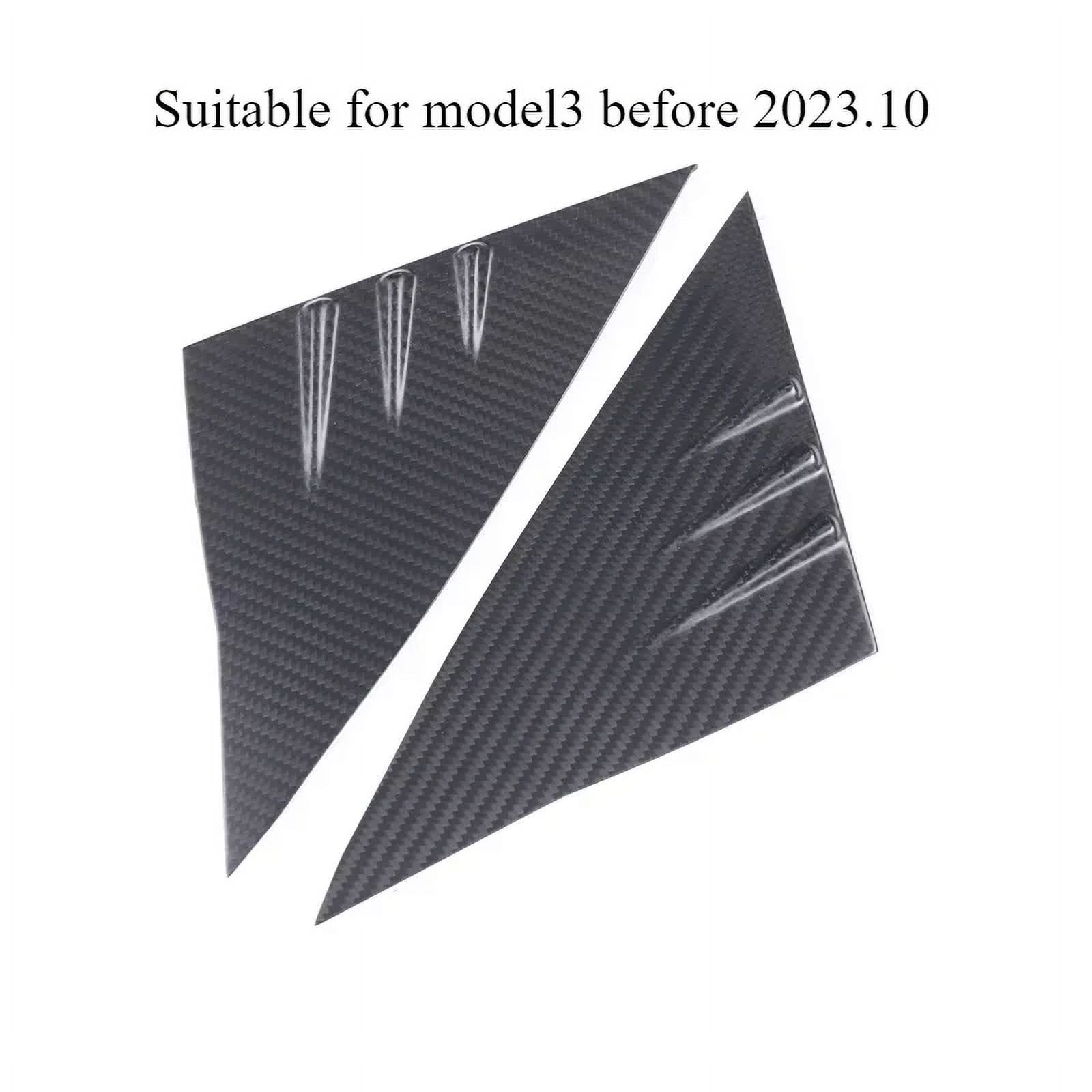 For Tesla Model Y/3/3+ A Pillar Window Triangle 100% Real Carbon Fiber ...