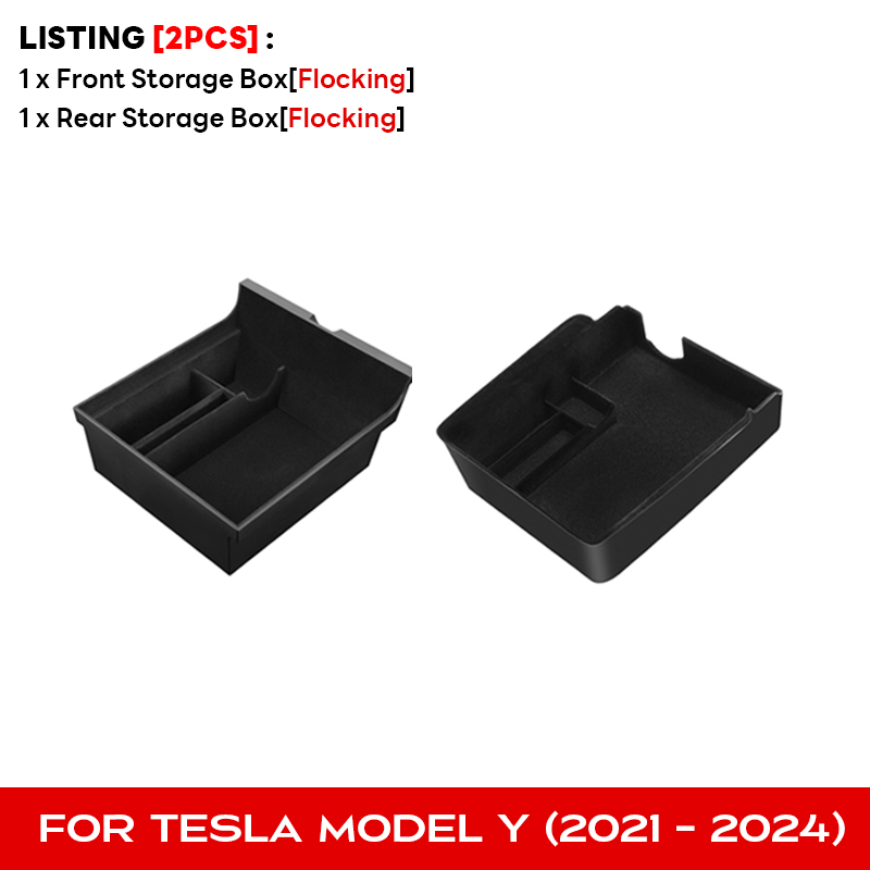 For Tesla Model Y Hidden Storage Box Car Center Console Armrest Front ...