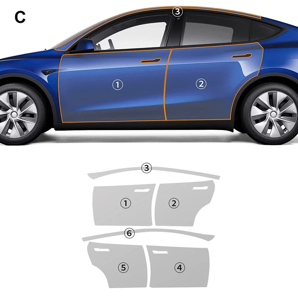 For Tesla Model Y Juniper 2025 2026 Paint Protection Film Self-Healing ...